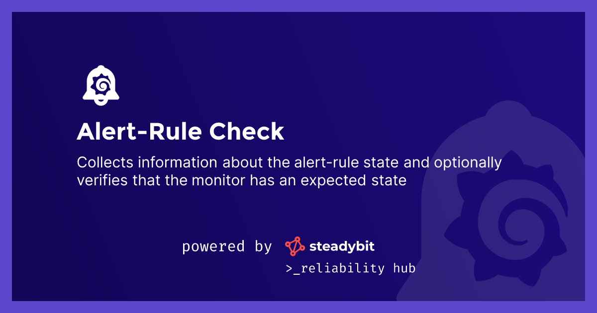 Alert-Rule Check | Steadybit Reliability Hub
